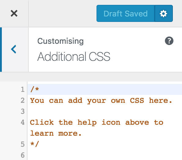 Theme customiser - tasks and guides
