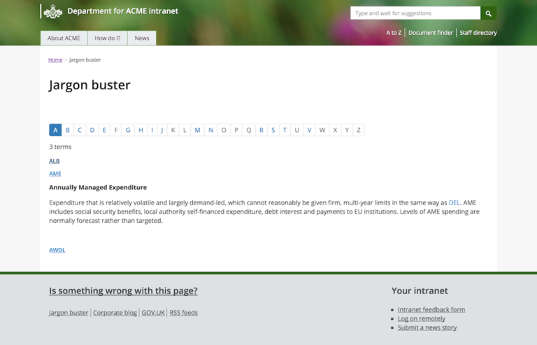 Jargon Buster template (Available templates) - tasks and guides